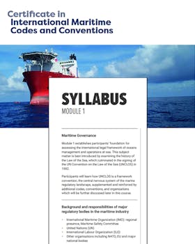 Agenda Download | Certificate in International Maritime Codes and ...