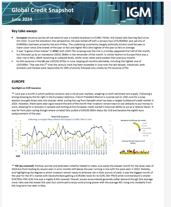 IGM Global Credit Snapshot - June 2024 | IGM | Informa Global Markets